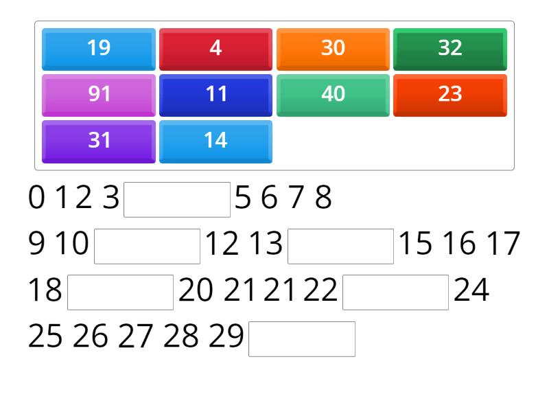 Missing Numbers to 100 (forwards and backwards) - Complete the sentence