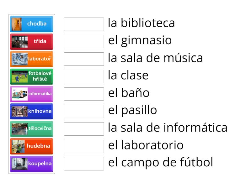 Los lugares en la escuela - Match up