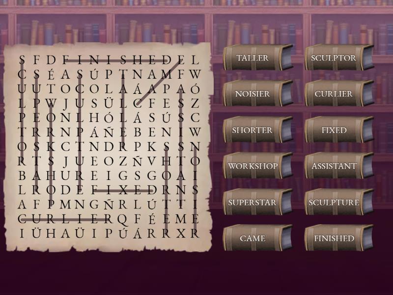 THE SUPERSTAR VOCABULARY - Wordsearch