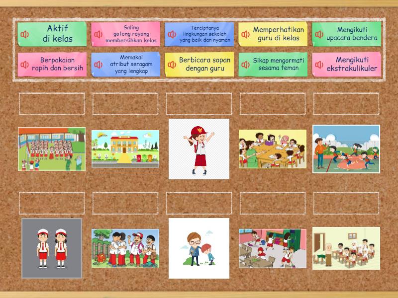 Game multimedia pengelompokan aturan di sekolah - Match up