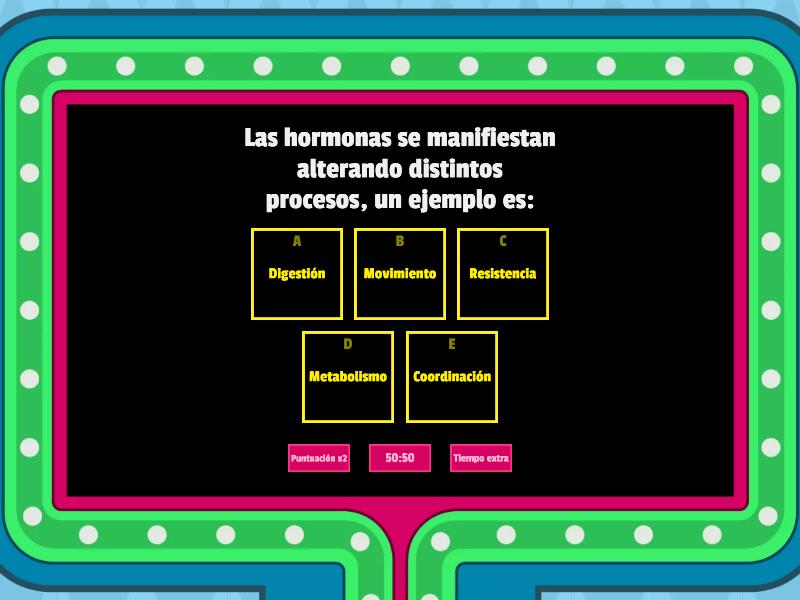Juego hormonas - Gameshow quiz
