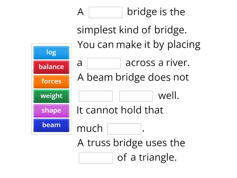 Bridge (RS2 Fill) - Complete the sentence