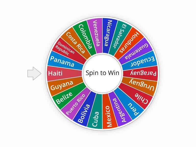 Latin Country Wheel - Spin the wheel