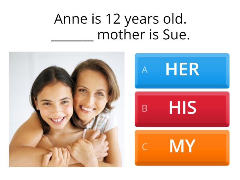 Possessive adjectives practice - Quiz