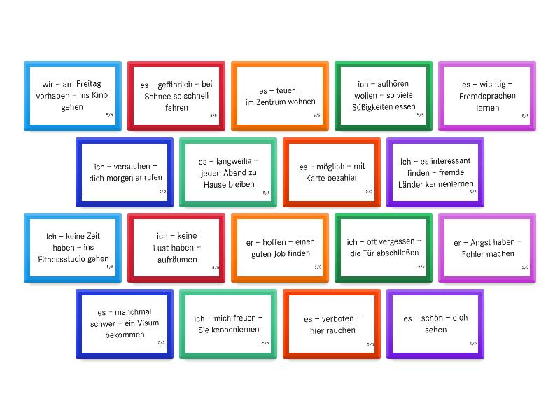 B1 1 Infinitiv Mit Zu Flip Tiles