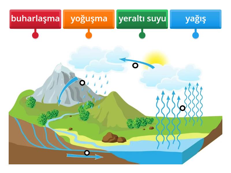 Su Döngüsü - Labelled diagram