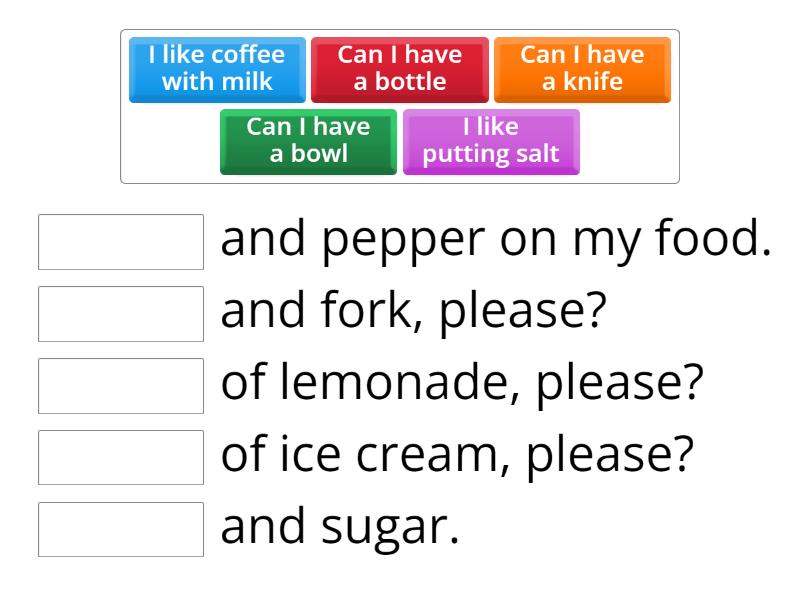 Match the parts of the sentense - Match up