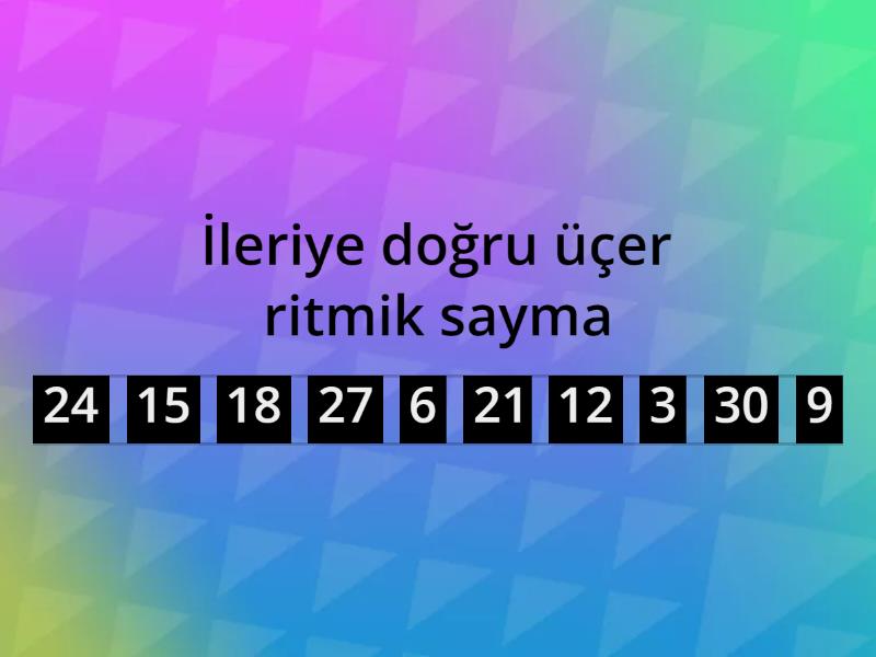 2. sınıf 3'er ritmik sayma - Unjumble