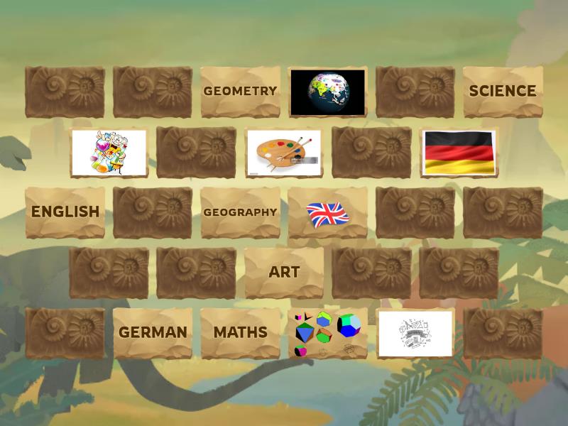 SCHOOL SUBJECTS - Matching pairs