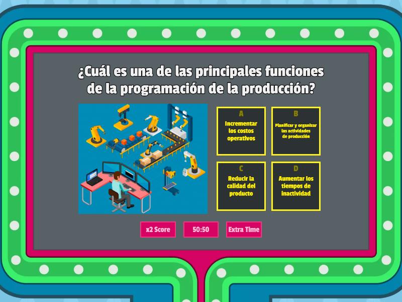 Programación de la producción - Claves - Gameshow quiz