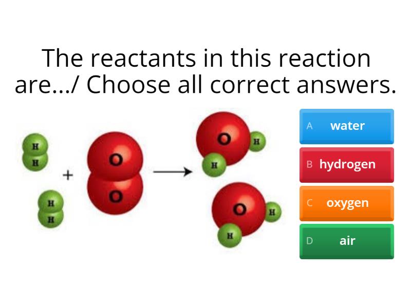 Chemical reactions Review 2 - Quiz