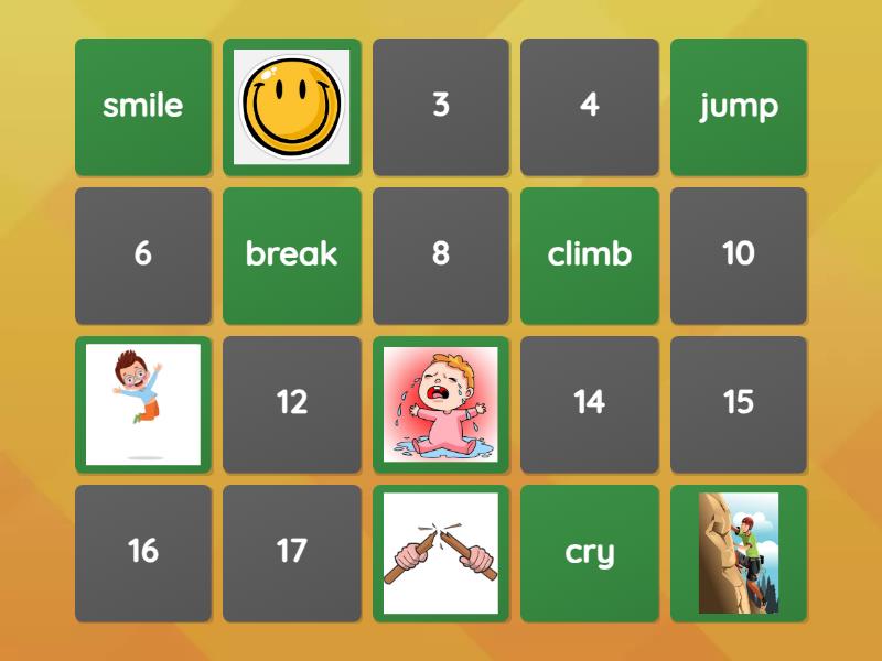 Action verbs 2c - Matching pairs