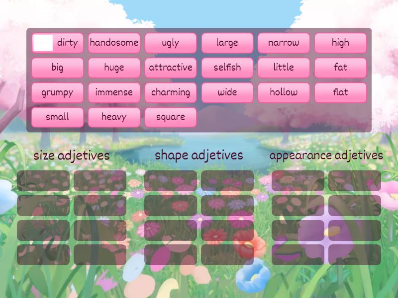 ADJETIVES - Group sort