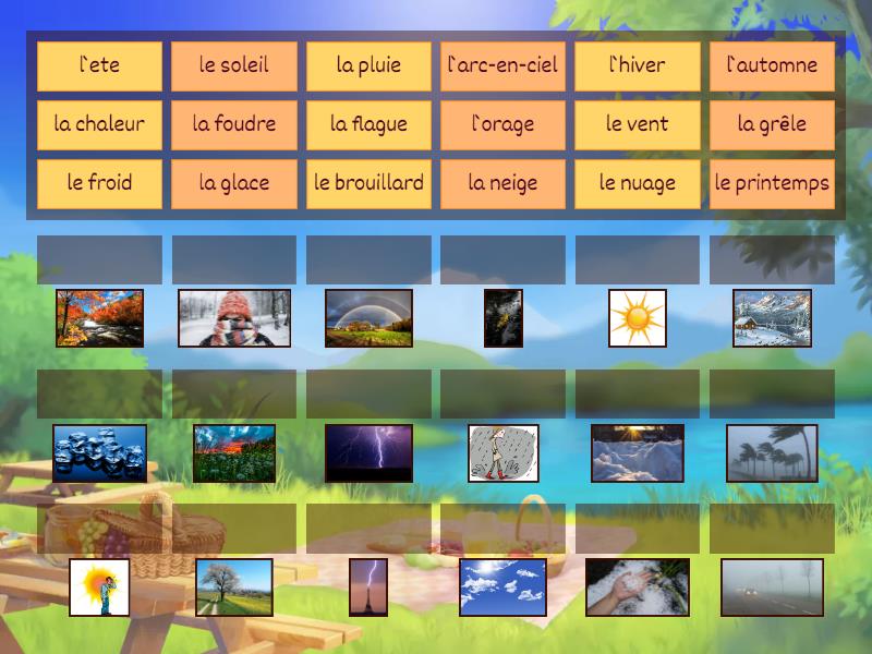 LES SAISONS ET LA METEO - Match up
