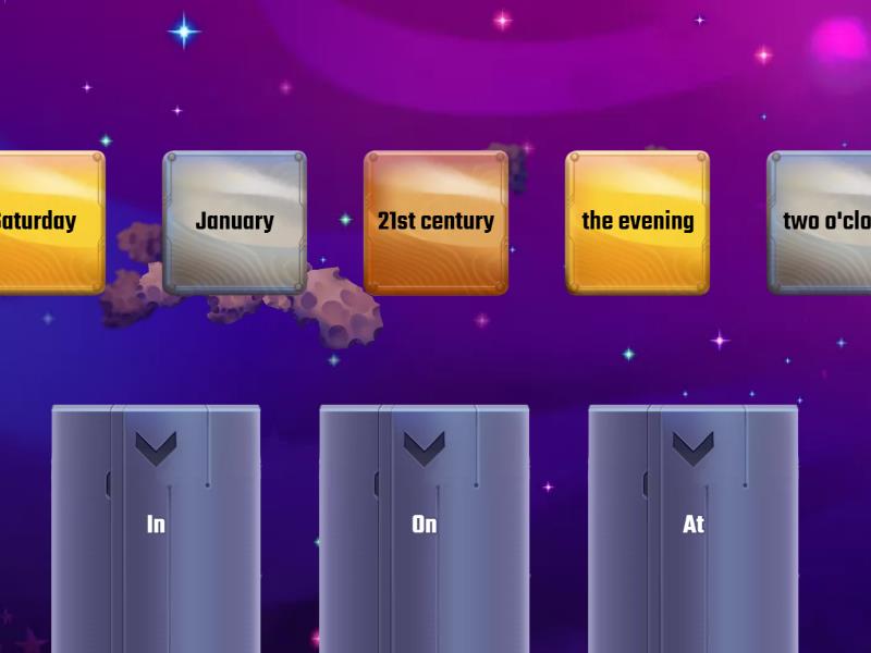 Time Prepositions: In, On, At - Speed sorting