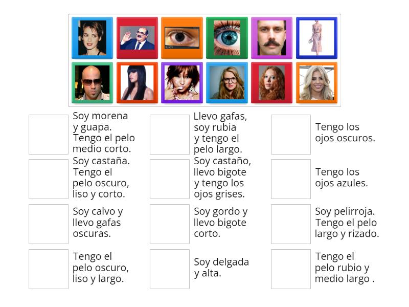 Las descripciones físicas - Une las parejas
