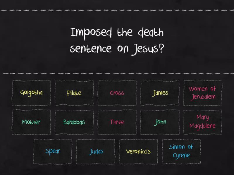 Stations of the Cross - - Find the match