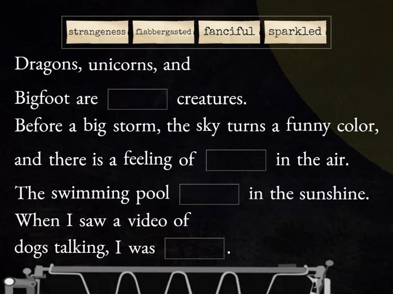 Raising Dragons Vocabulary - Complete the sentence