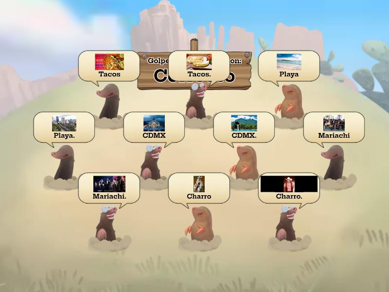 Hit the correct mole (word and Image) - Whack-a-mole