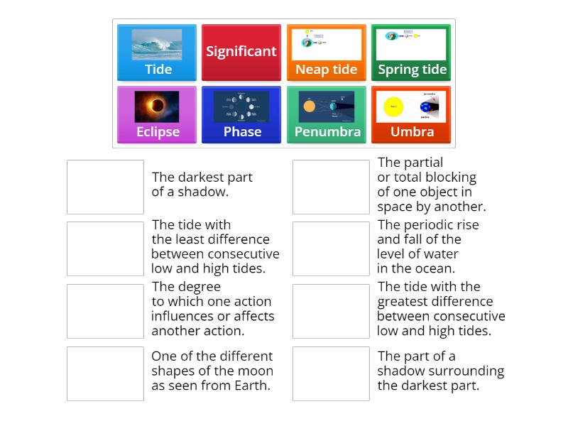 Topic 9 lesson 3 Phases and Eclipses - Match up