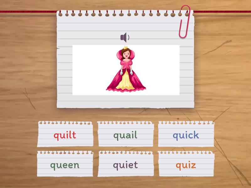 qu Phonics - Find the match
