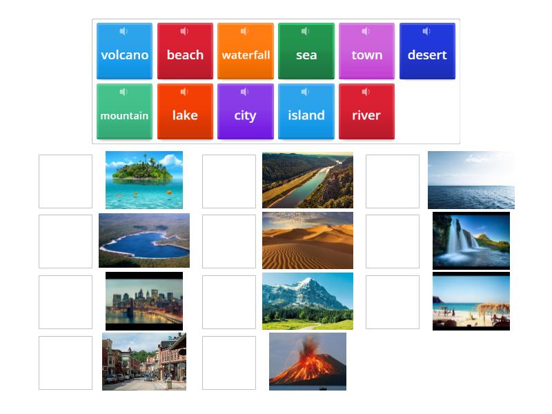 Go Getter 2. Unit 4. Geographical - Match up