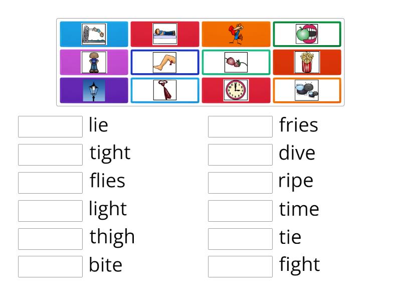 phonic long i - Match up