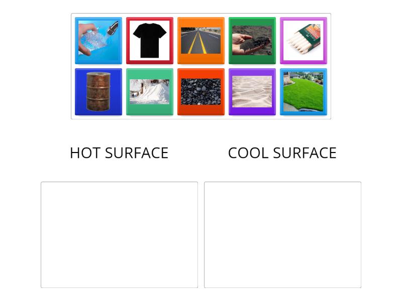 hot or cold surface - Group sort
