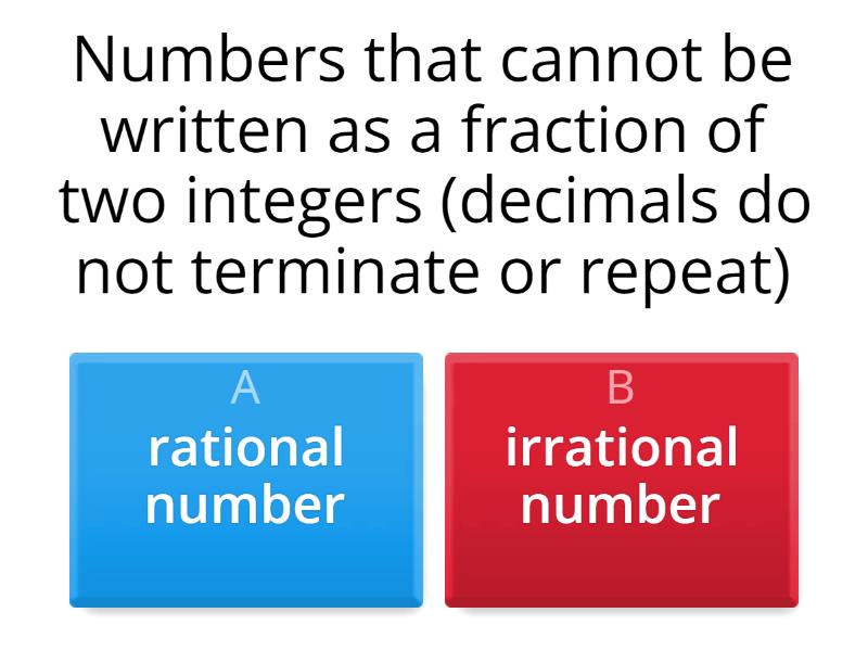 irrational numbers = math = 7th grade - Quiz