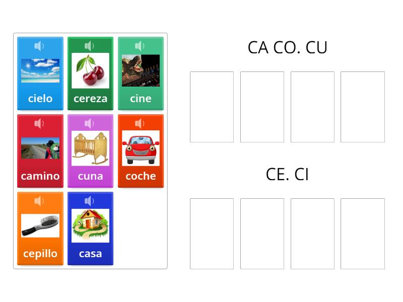 LA letra C - Group sort