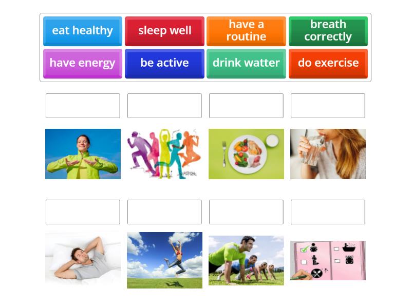 healthy habits - Match up