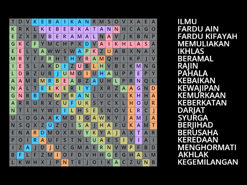 Ilmu Cahaya Kehidupan - Wordsearch