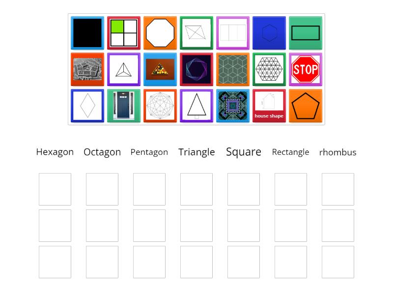 2D Shapes - Group sort