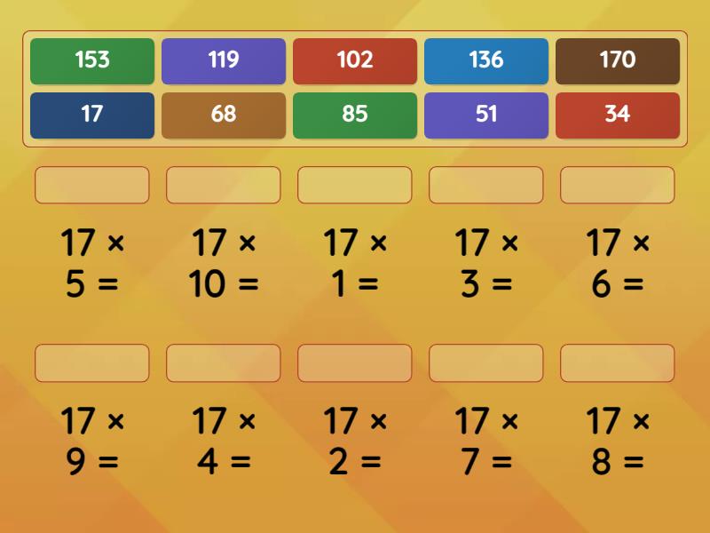 17 x Table - Match up