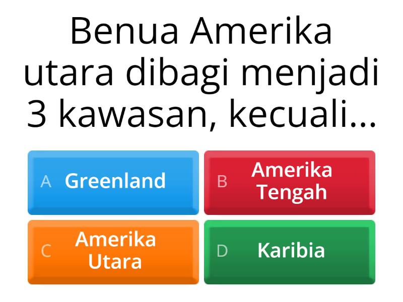 Benua Amerika - Quiz