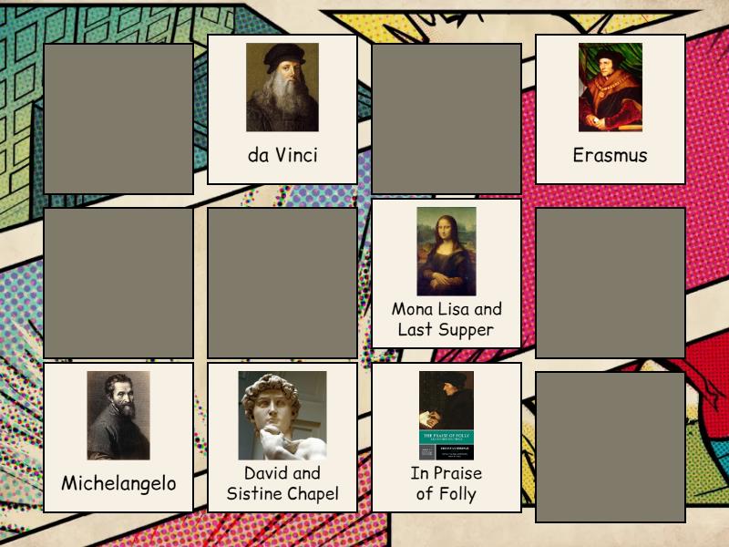 Renaissance Art and Literature - Matching pairs