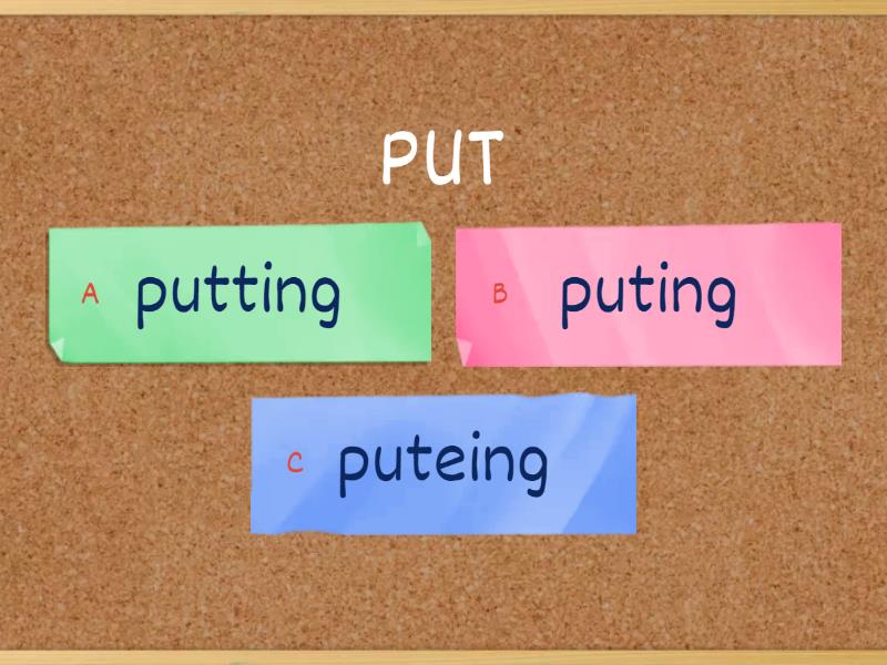 -ING spelling changes - Quiz