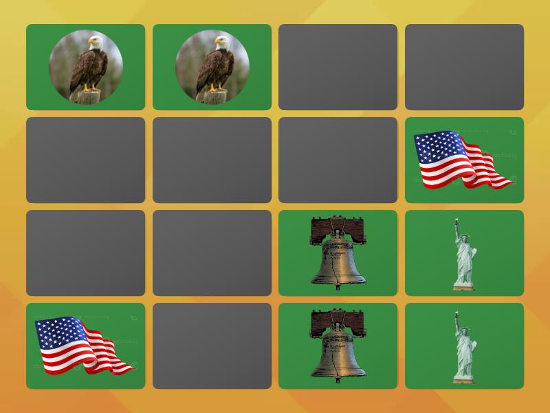 American Symbols - Matching pairs