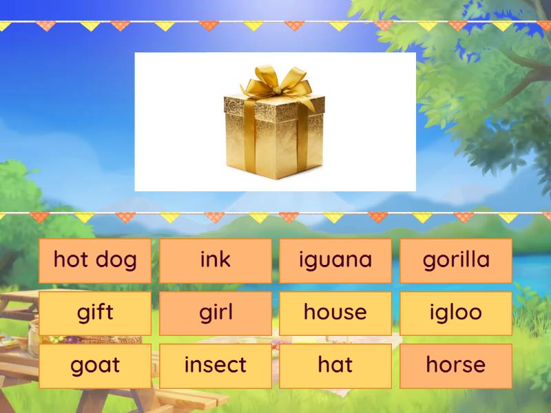 Oxford phonics Letters G-H-I - Find the match