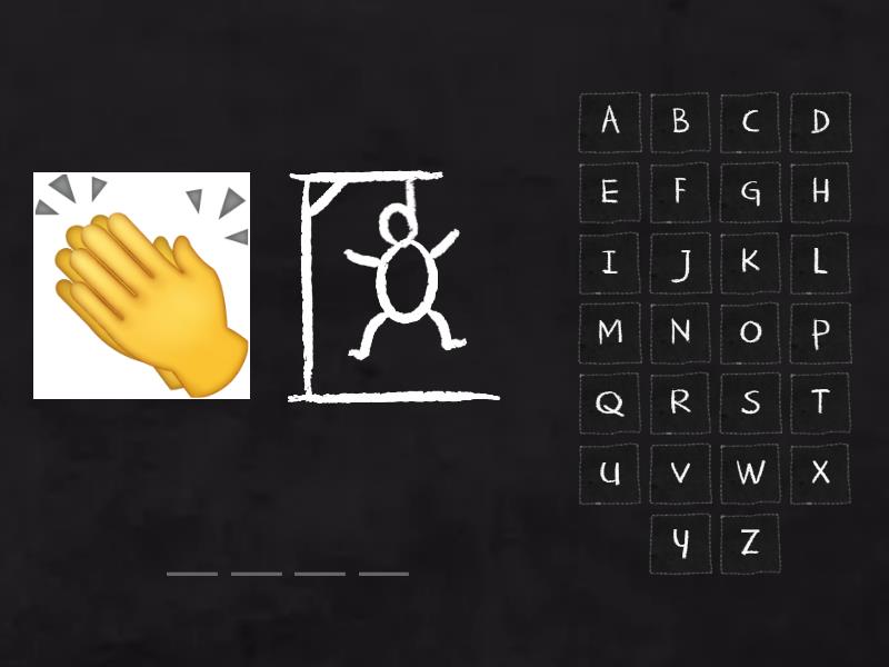 Actions in english - Hangman