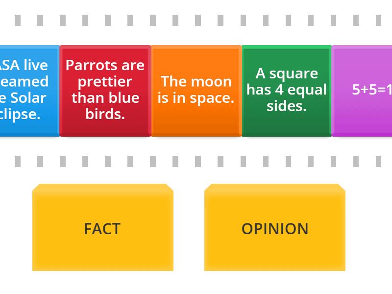 Fact/ Opinion 2nd grade- V - Speed sorting