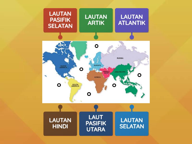 SEJARAH TINGKATAN 1: LABEL PETA LAUTAN DI DUNIA - Labelled diagram