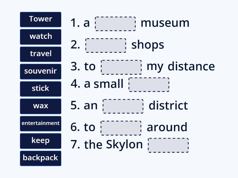 Task 1. Fill in the gaps with the correst words. - Complete the sentence