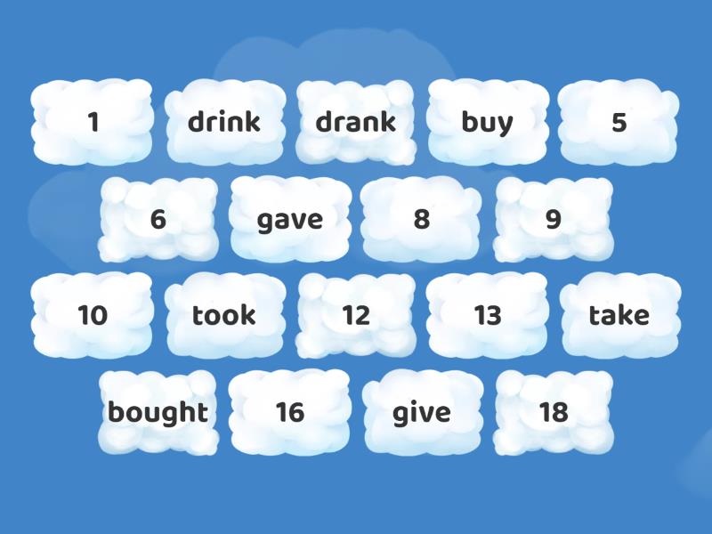 Irregular Past Tense Verbs - Combine os pares