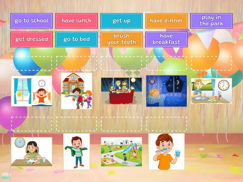 Vocabulary Unit 1 (Drag and Drop) - Match up