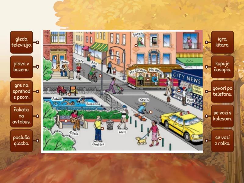 Lesson No. 9: PRESENT TENSE - ACTIVITIES - - Labelled diagram