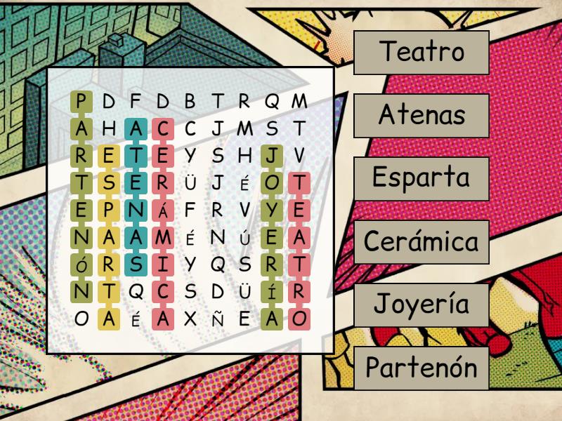 GRECIA ANTIGUA - Sopa de letras