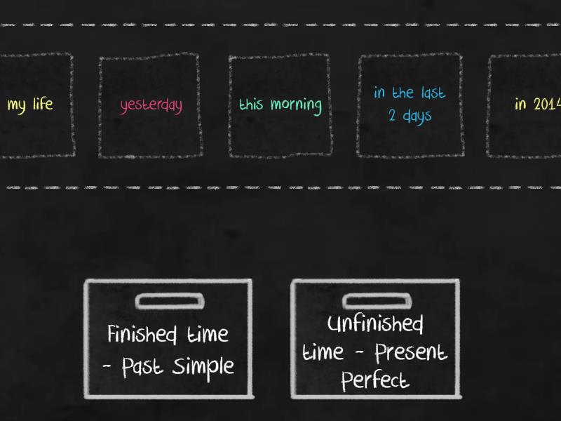 Present Perfect vs Past Simple - Speed sorting