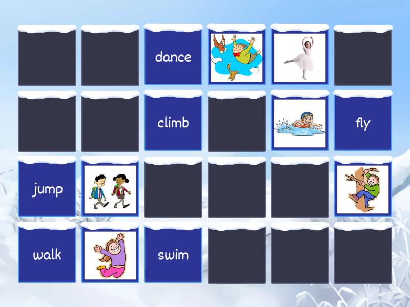 action verbs - Matching pairs