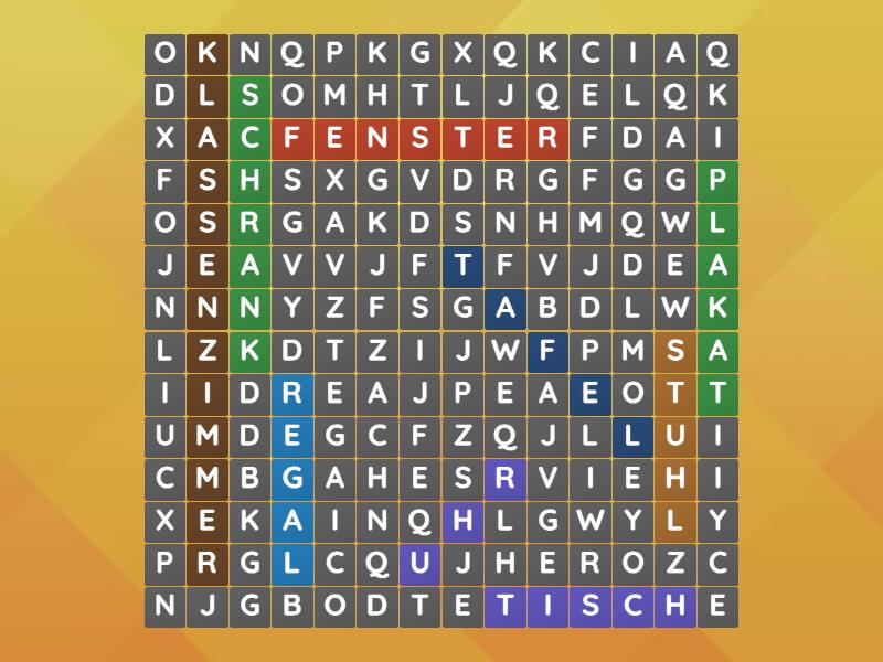 Klassenzimmer Worter - Wordsearch